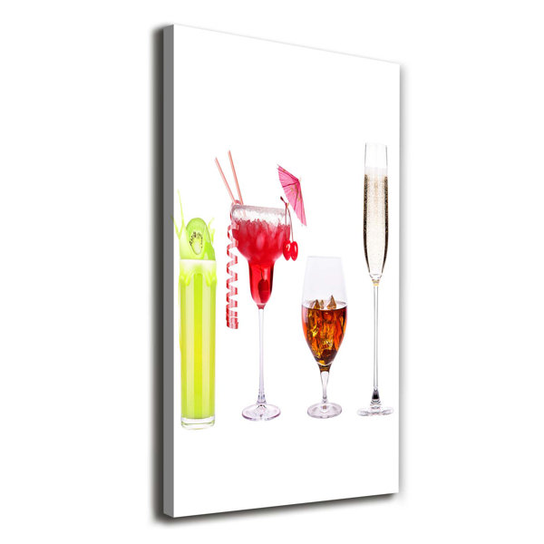 Ebern Designs Farbenfrohe Cocktails - Kunstdrucke auf Leinwand - Wrapped Canvas | Wayfair.de